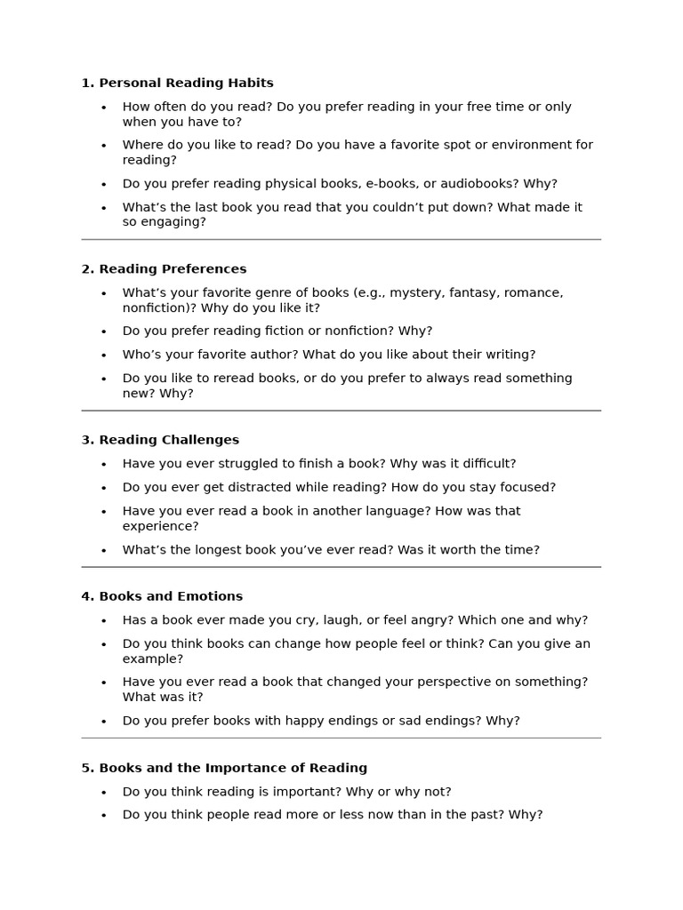 Reading Discussion Questions | PDF | Cognition | Behavioural Sciences
