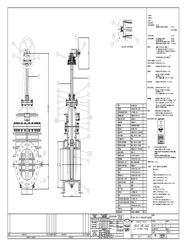 GA1017 R0 DN450 PN16 GV NON-RISING SPINDLE - INFO ONLY-Layout1 | PDF