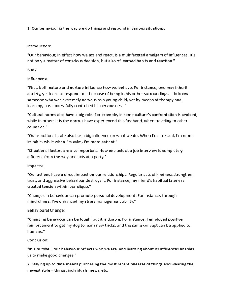 Scripts To Refer For Speakin' Test | PDF | Psychology | Behavioural ...