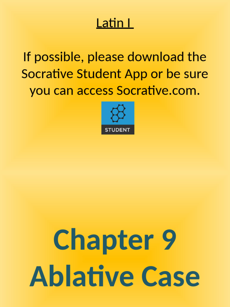 Ch. 9 Ablative Case | PDF | Latin | Linguistic Morphology