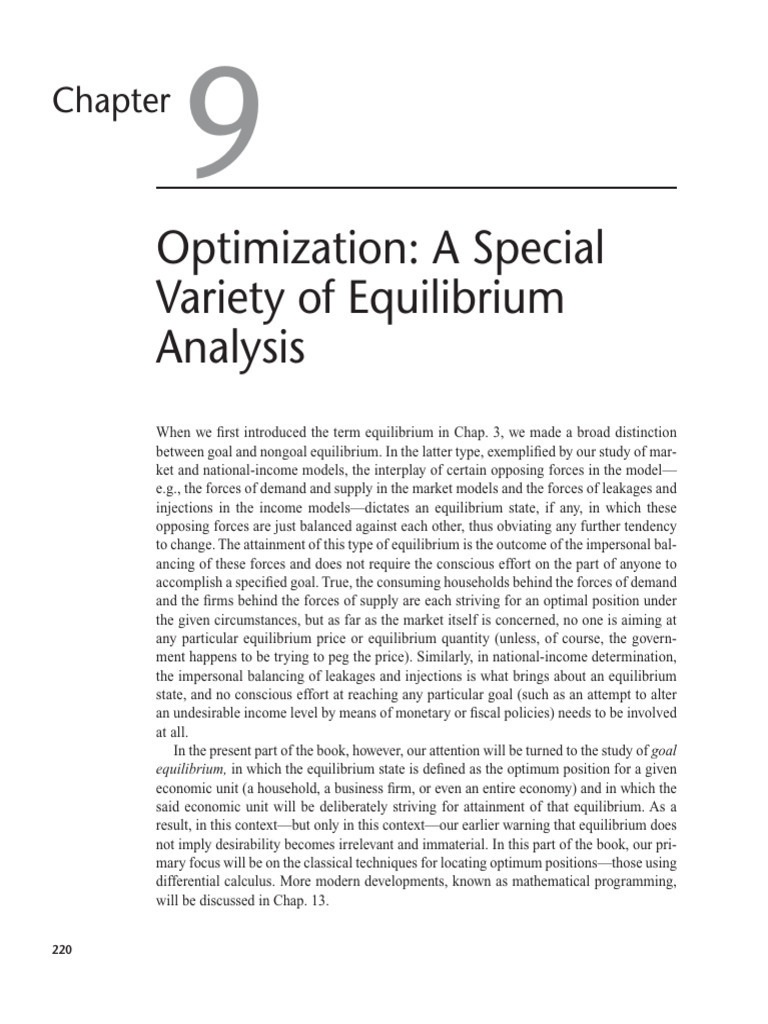 Goal Equilibrium Optimization in Economics | PDF | Derivative | Mathematical Optimization