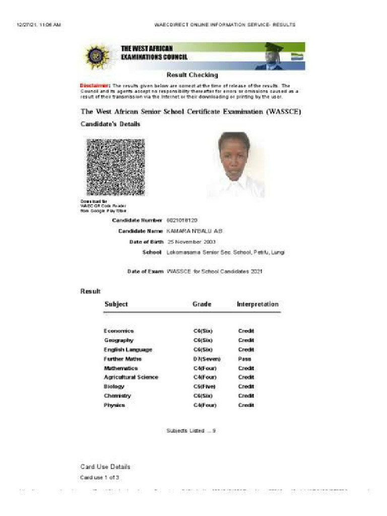 Federal Polytechnic Oko Result | PDF