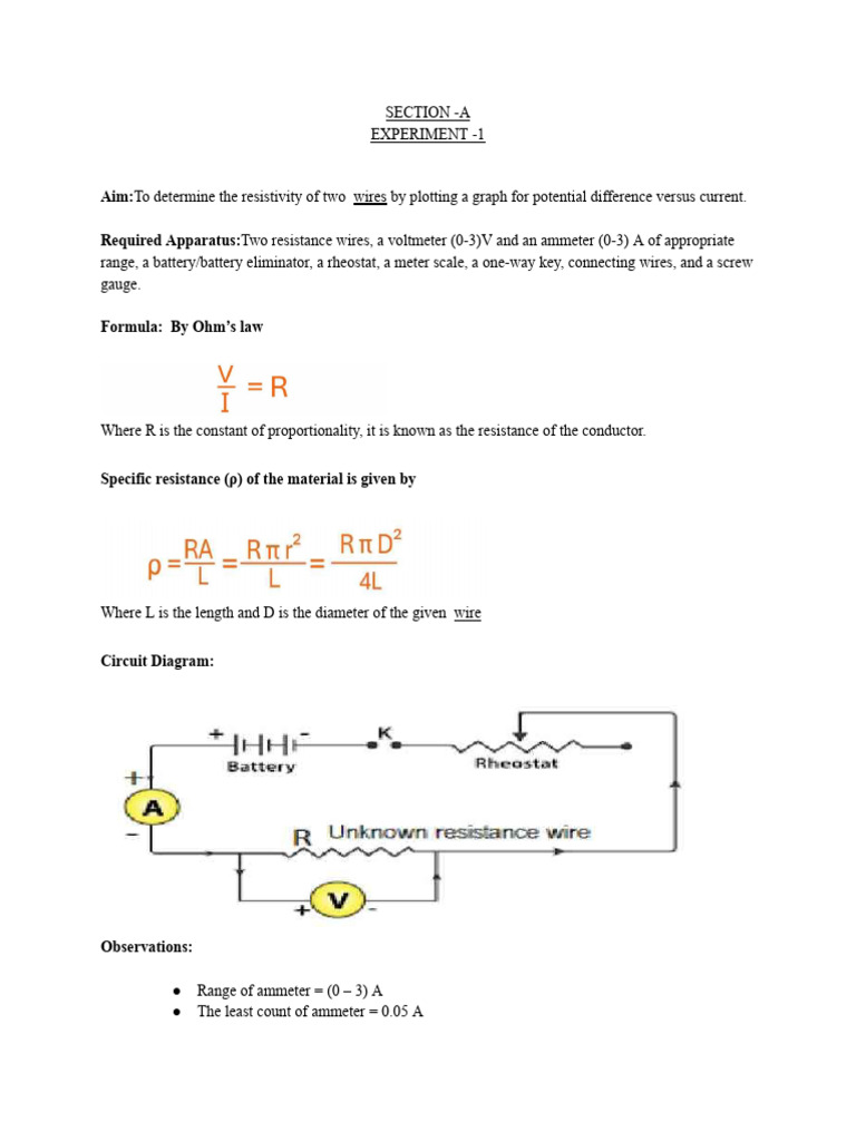 Practicals Study Material_removed | PDF | Voltage | Electricity