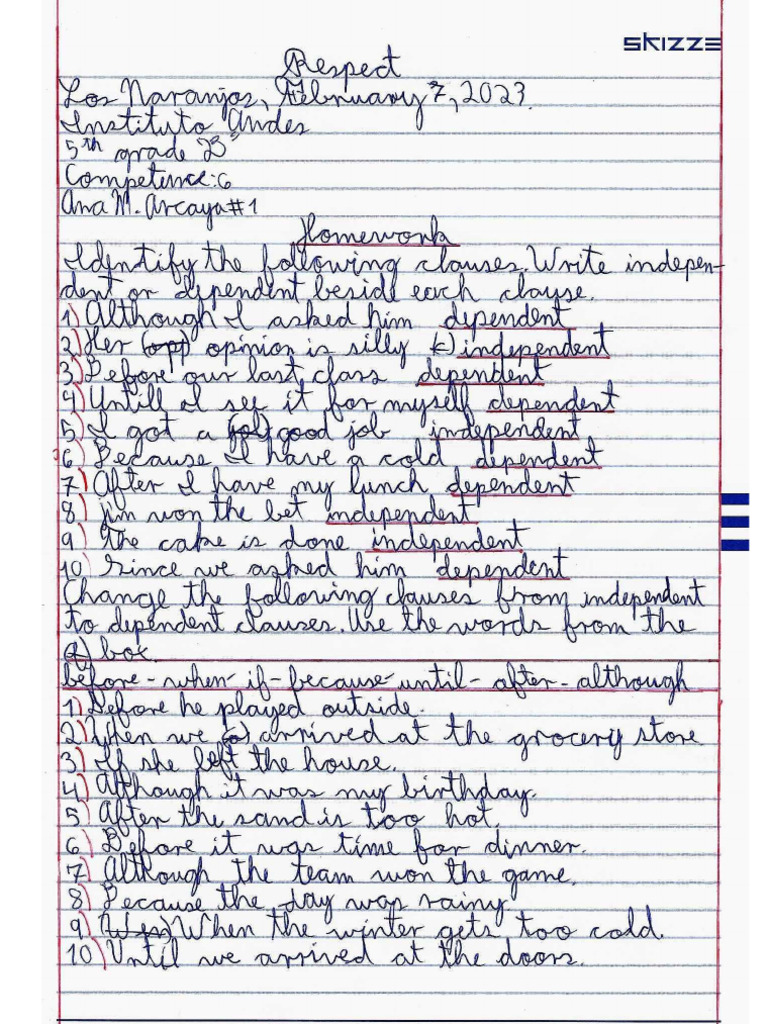 5b Ana Arcaya Homework Clauses | PDF