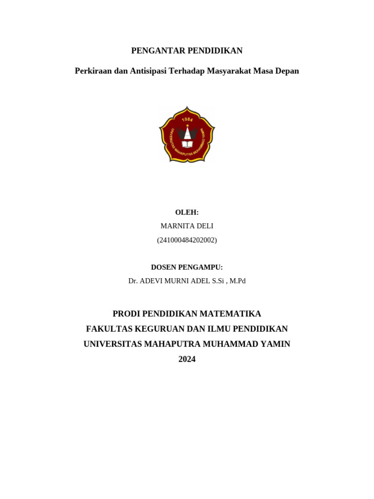 Marnita Tugas 5 Pengantar Pendidikan | PDF