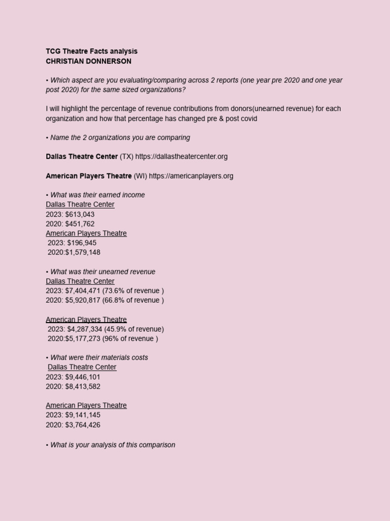 TCG Theatre Management PDF | PDF | Revenue | Economies