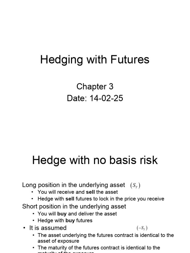 Hedging Strategies with Futures Explained | PDF