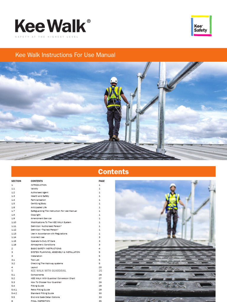 Kee Walk Instructions For Use Manual | PDF | Safety | Occupational ...