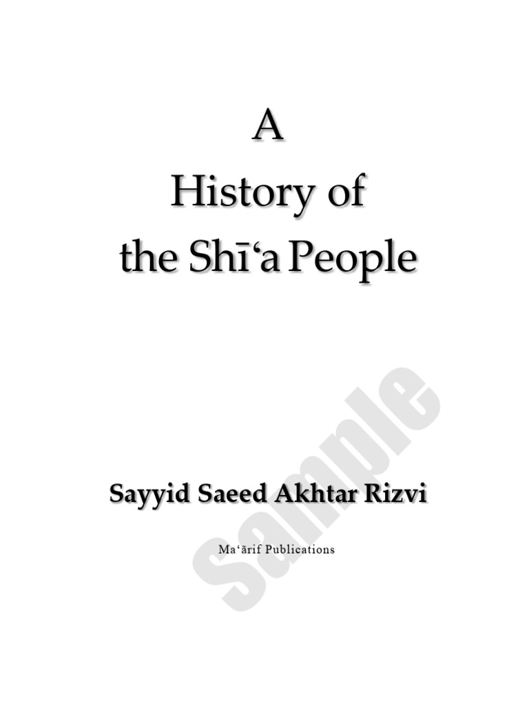 SAMPLE A History of The Shia People 2017 | PDF | Arabian Peninsula ...