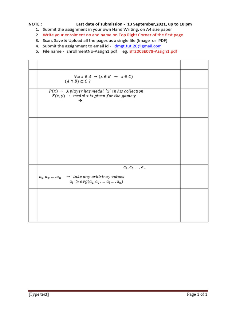 DMGT Assign 1 Sept 2021 | PDF