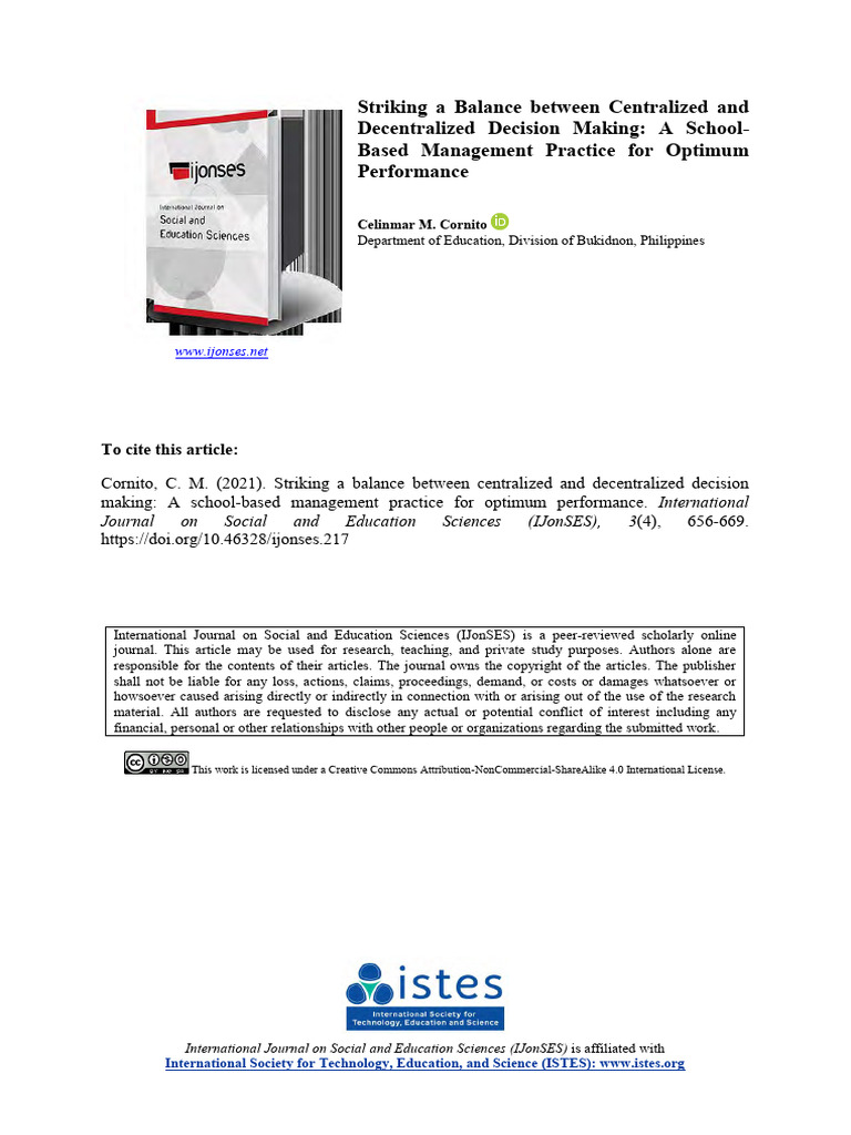 Striking A Balance Between Centralized and Decentralized Decision | PDF ...