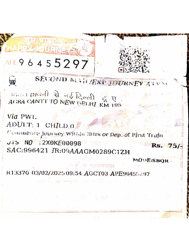 Agra To New Delhi | PDF