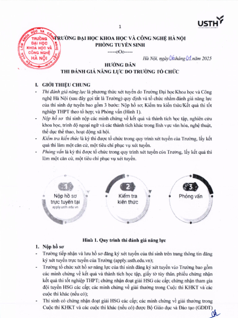 Huong Dan Thi Danh Gia Nang Luc 2025 | PDF