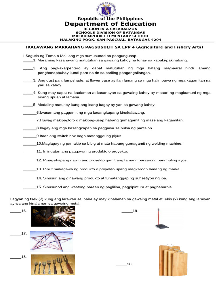 PT - Epp-Ia 5 - Q1 | PDF