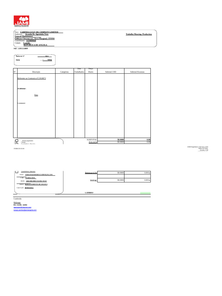 Fatura Proforma JAMI-Engenharia | PDF