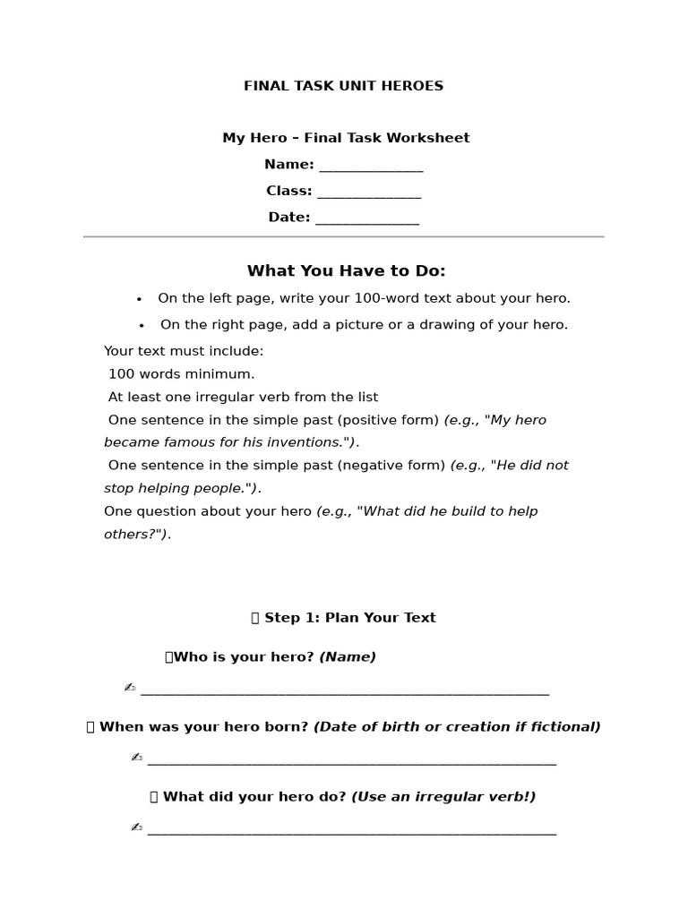 Final Task Unit Heroes | PDF