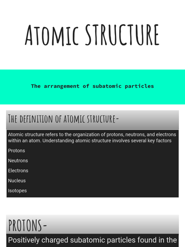 Understanding Atomic Structure Basics | PDF