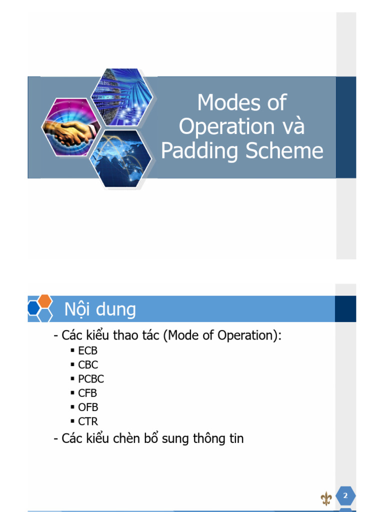 Modes of Operation Và Padding Scheme | PDF