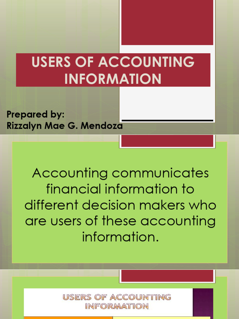 Internal vs. External Users of Accounting | PDF | Banks | Employment