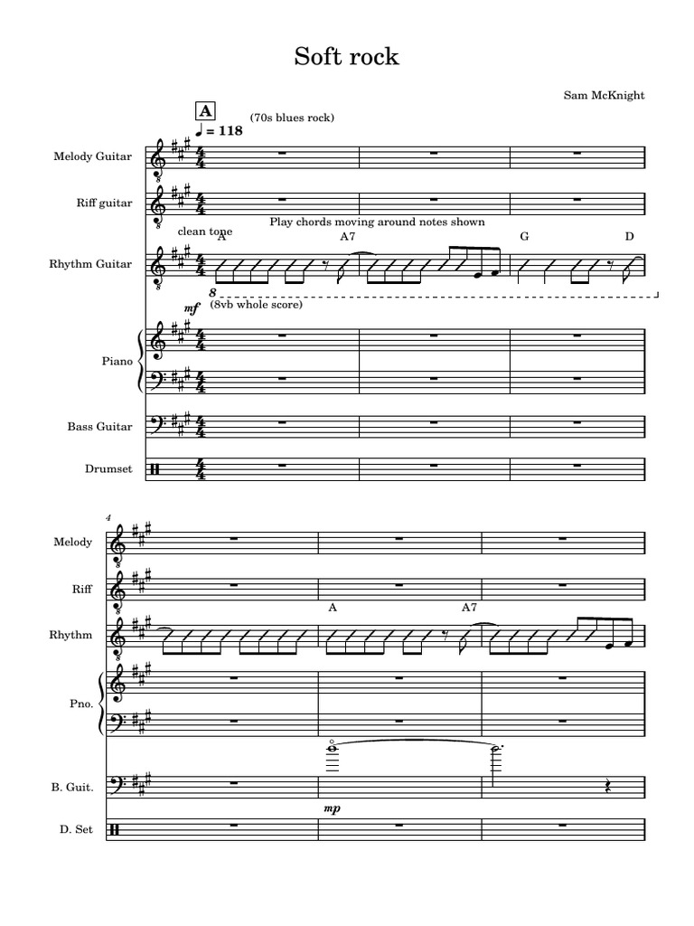 Soft Rock Score | PDF | Popular Music | Musical Techniques