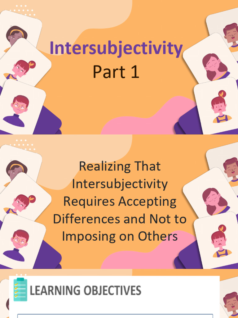 Lesson 4 Intersubjectivity Part 1 | PDF | Empathy | Dialogue