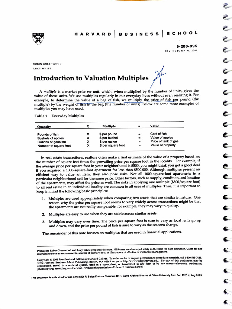 Introduction To Valuation | PDF | Valuation (Finance) | Prices