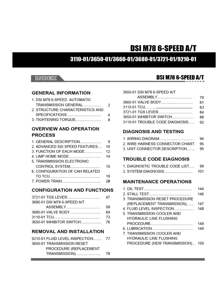 BTR m78 Rebuild Manual 250323 214752 | PDF | Automatic Transmission | Manual Transmission
