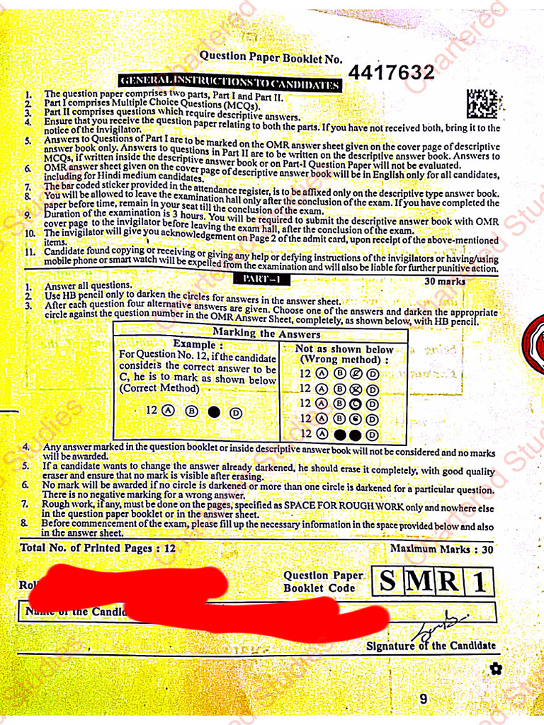 CA Intermediate Auditing and Ethics MCQ Exam Question Paper For | PDF