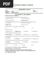 Worksheet - Civics Ch-Judiciary | PDF | Judiciaries | Judicial Review