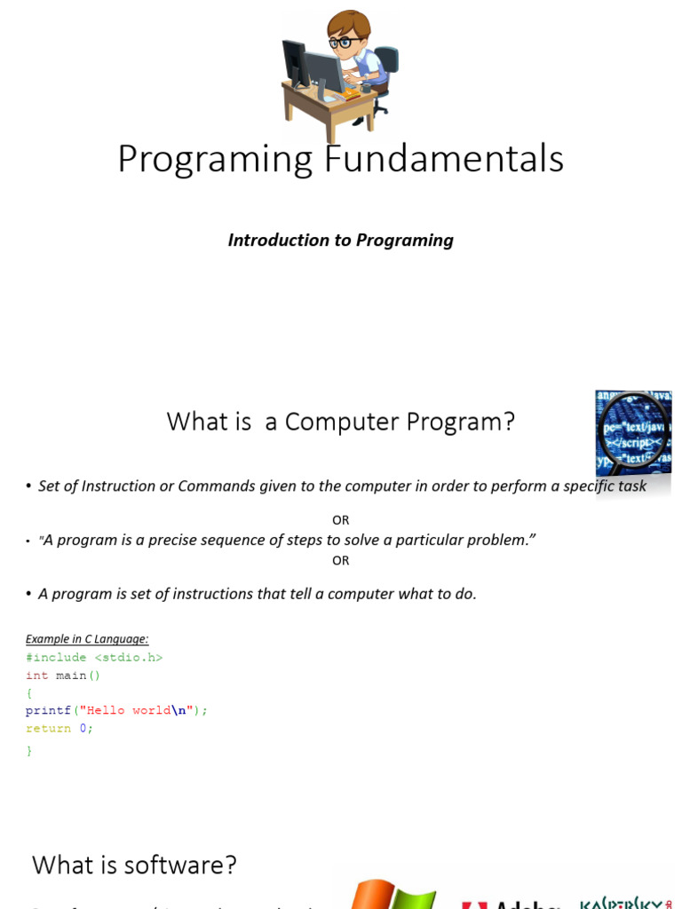 01-Lecture-PF-introduction To Programing | PDF