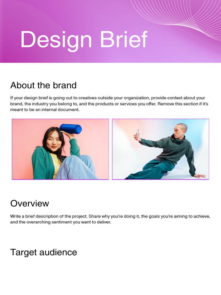 Design Brief Doc in Magenta | PDF