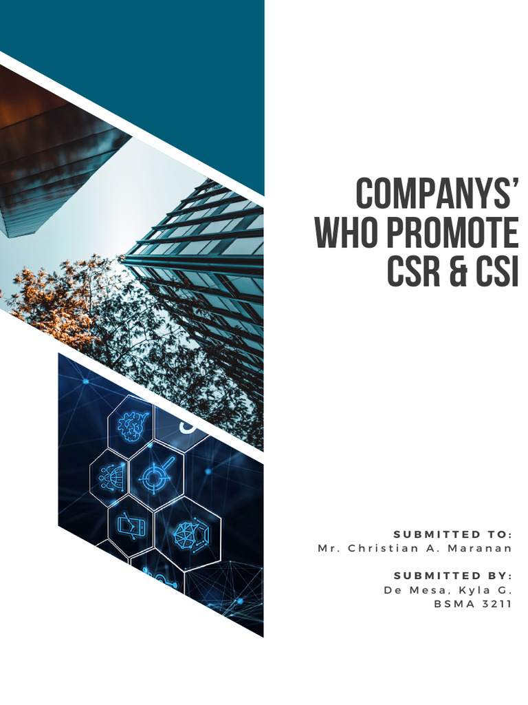 DE MESA, KYLA G. - Act. 2 - CSR & CSI | PDF | Corporate Social Responsibility | Natural Environment