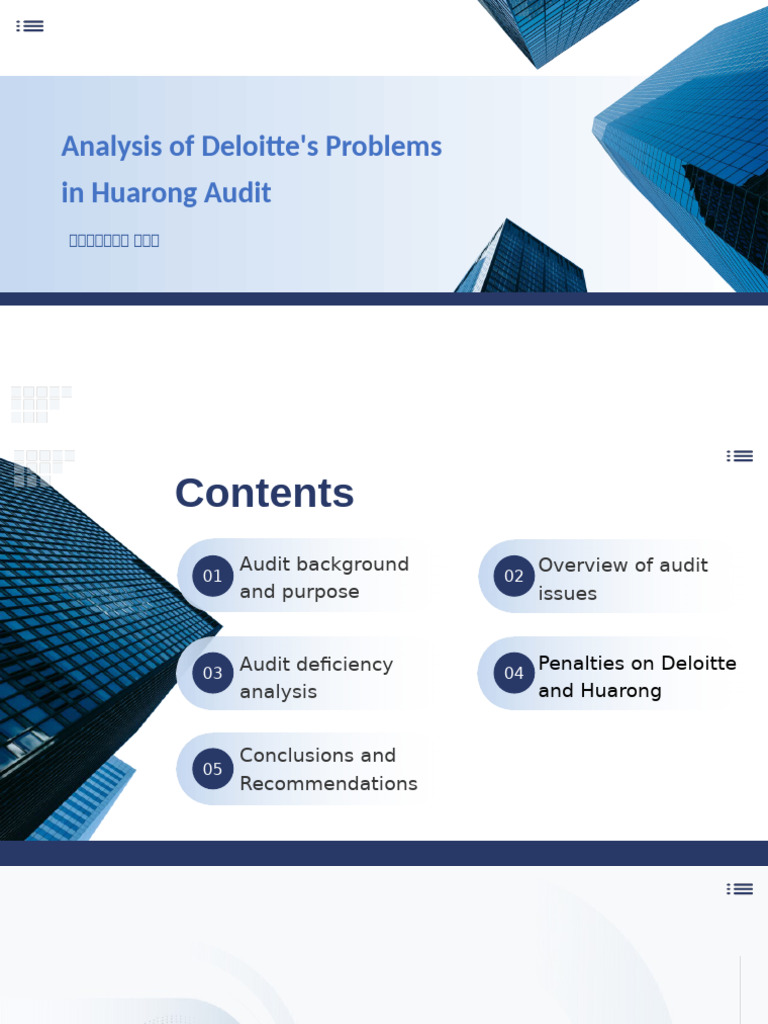 Analysis of Deloitte's Problems in Huarong Audit | PDF | Audit | Risk
