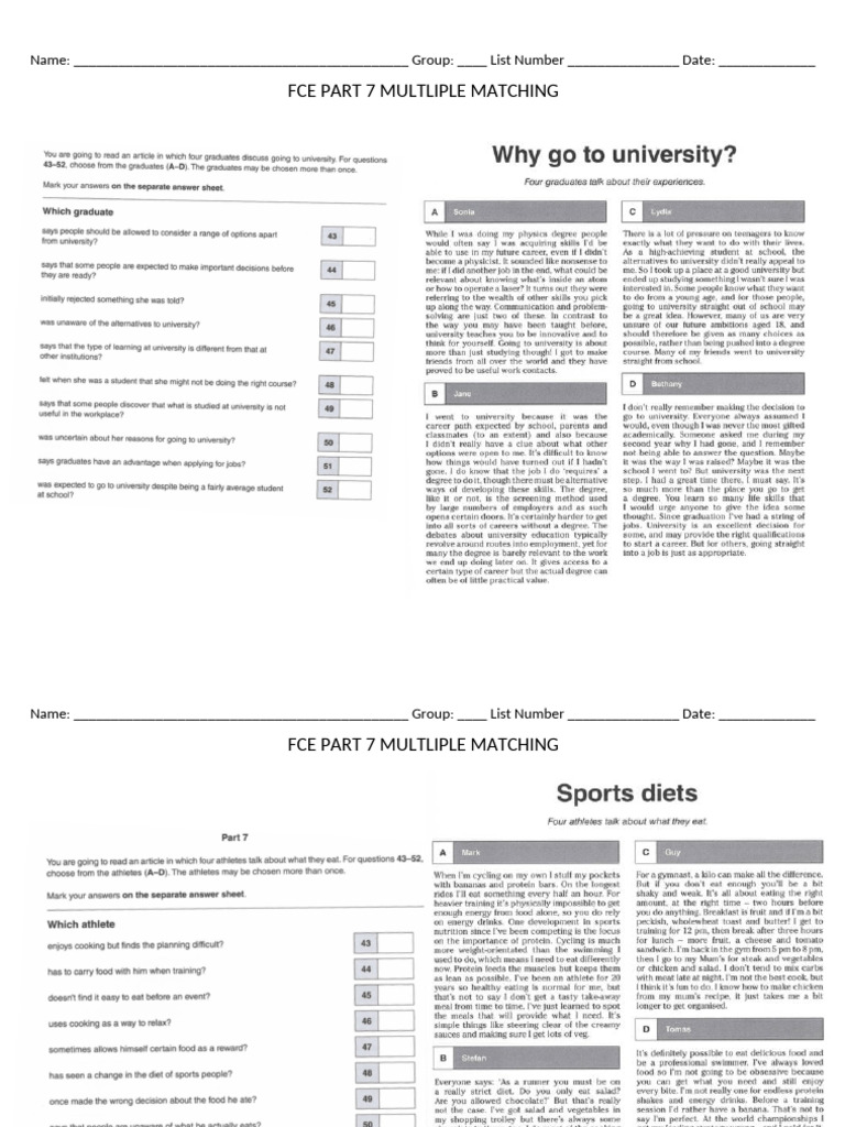 4 Part 7 Multiple Matching | PDF