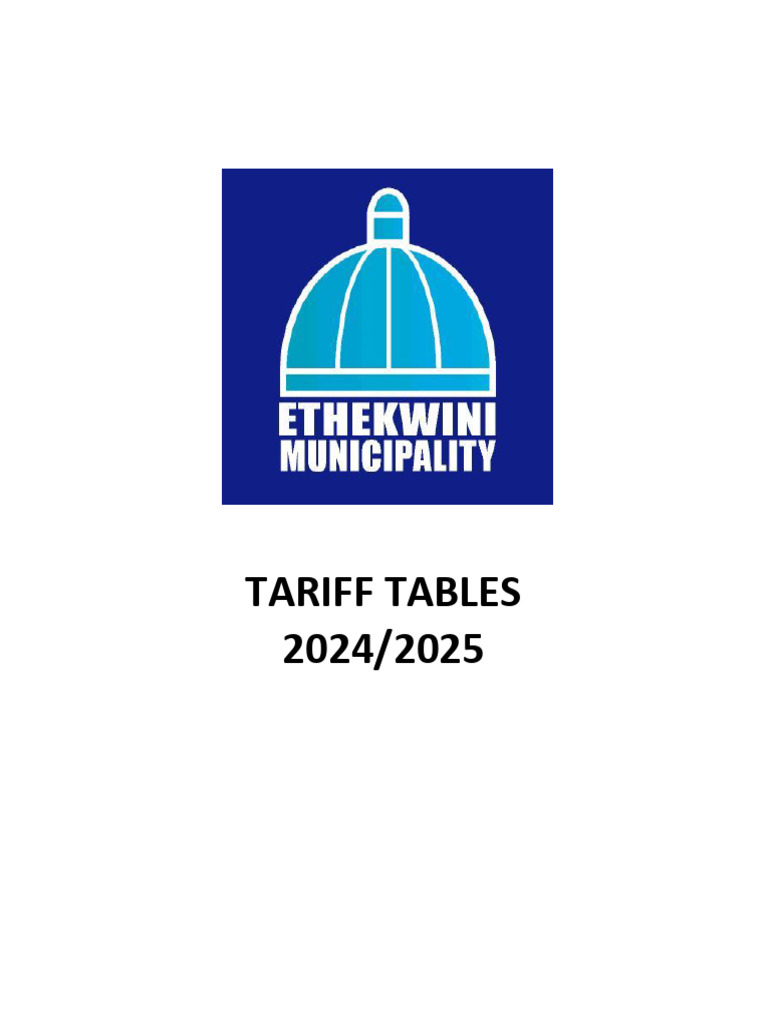 Tariff Tables 2024.2025 | PDF | Credit Card | Value Added Tax
