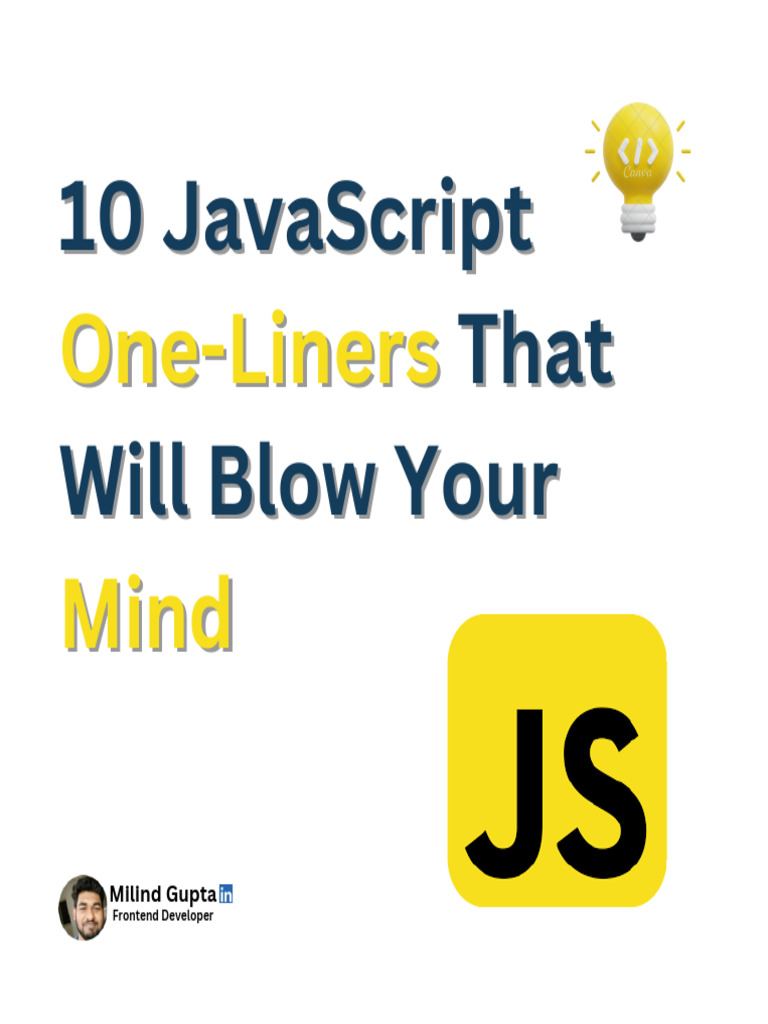 10 JavaScript One-Liners That Will Blow Your Mind | PDF