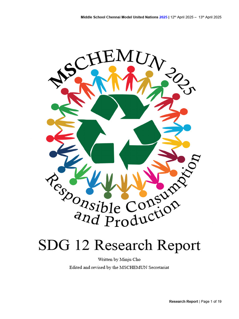 SDG 12 Minju Research Report | PDF | Plastic | Waste Management
