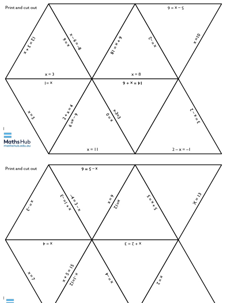 Tarsia Puzzle Worksheet With Solutions | PDF