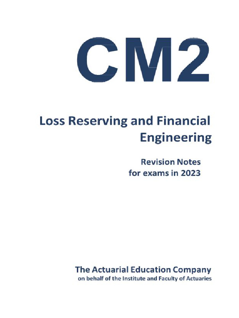 CM2 Revision Notes 2023 | PDF