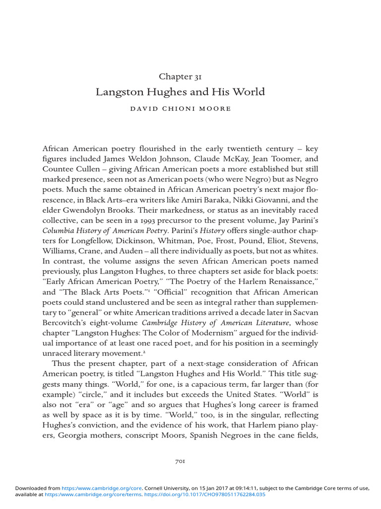 Langston Hughes | PDF | Harlem Renaissance