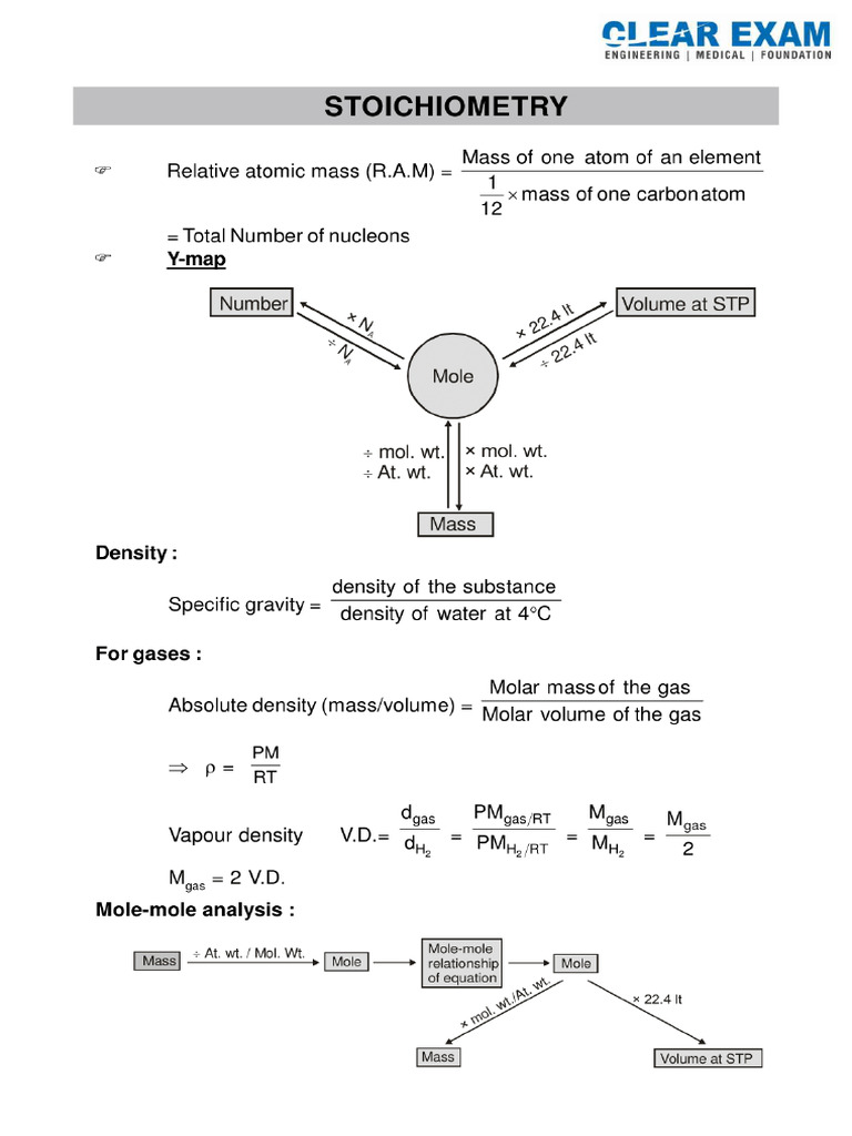 Stoichiometry | PDF