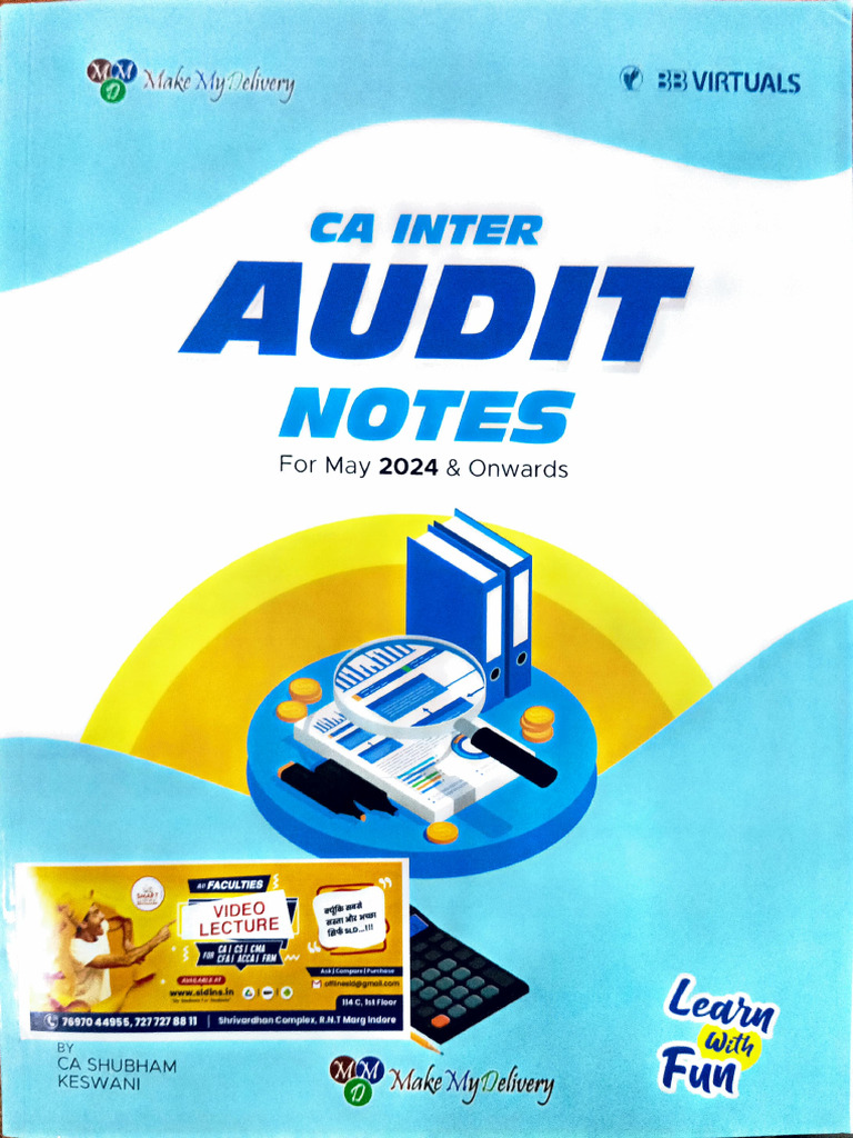 CA Inter Audit Notes by Shubham Keswani | PDF | Audit | Business