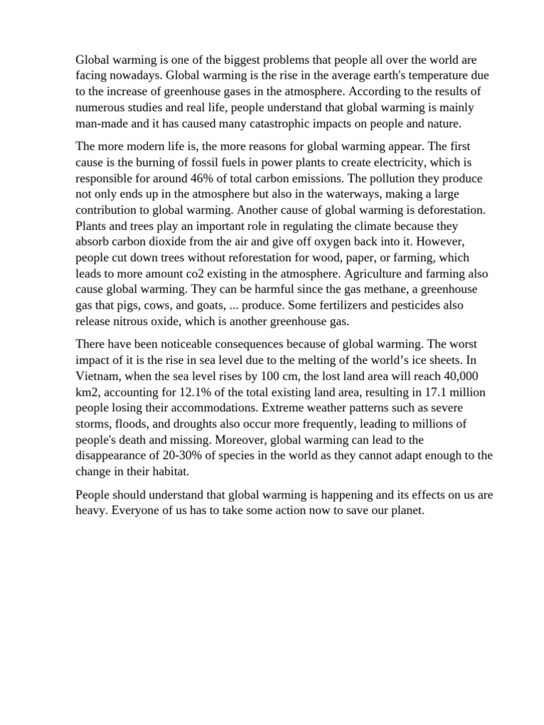 Global warming_ causes and effects | PDF