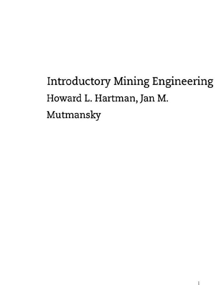 Introductory Mining Engineering_compressed | PDF | Mining | Minerals