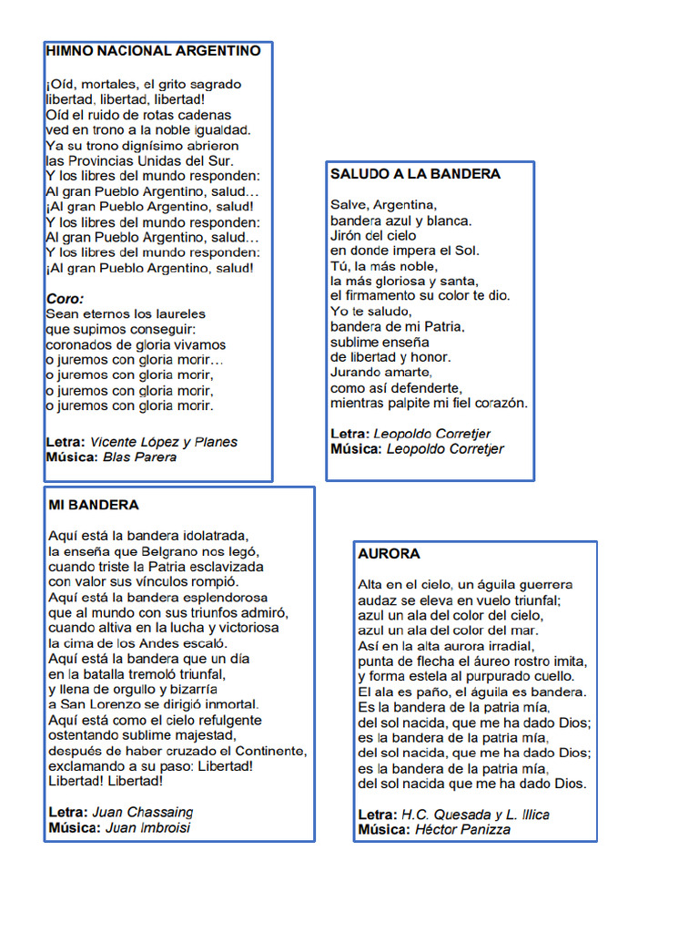 Canciones Patrias | PDF