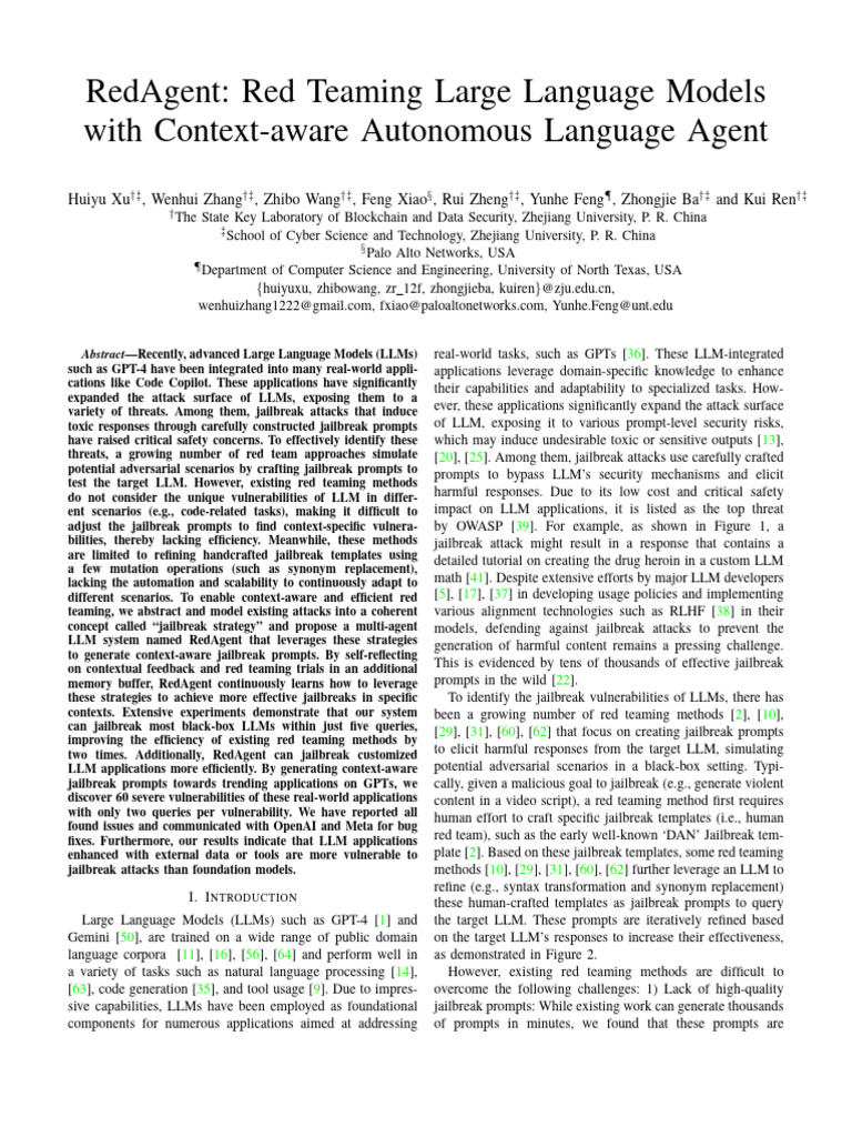 Red Teaming Large Language Models With Context-Aware Autonomous Language Agent | PDF | Heroin ...
