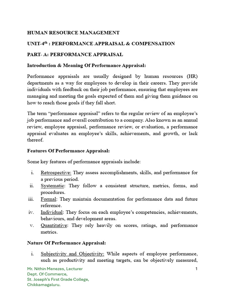 Unit - 4 Human Resource Management | PDF | Performance Appraisal | Layoff