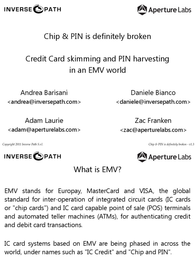 Emv 2011 | PDF | Emv | Personal Identification Number Emv 2011 | PDF | Emv | Personal Identification Number