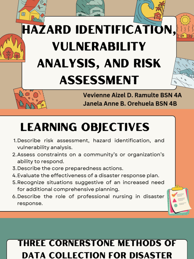 Hazard Identification, Vulnerability Analysis, And Risk Assessment ...