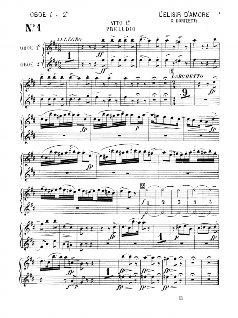 Oboes- Donizetti | PDF